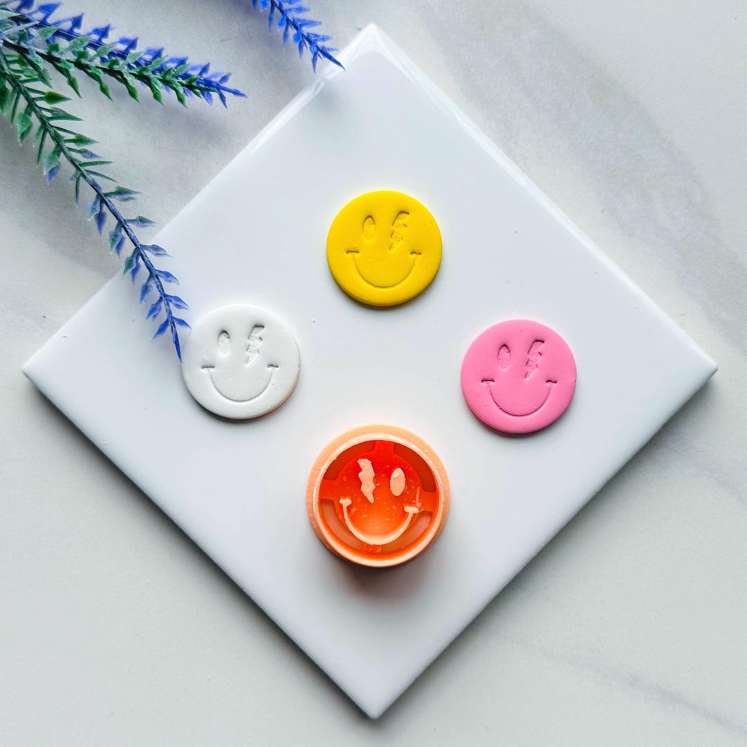 Smile With Rays Eyes Clay Cutter | Polymer Clay Cutters - Etsy