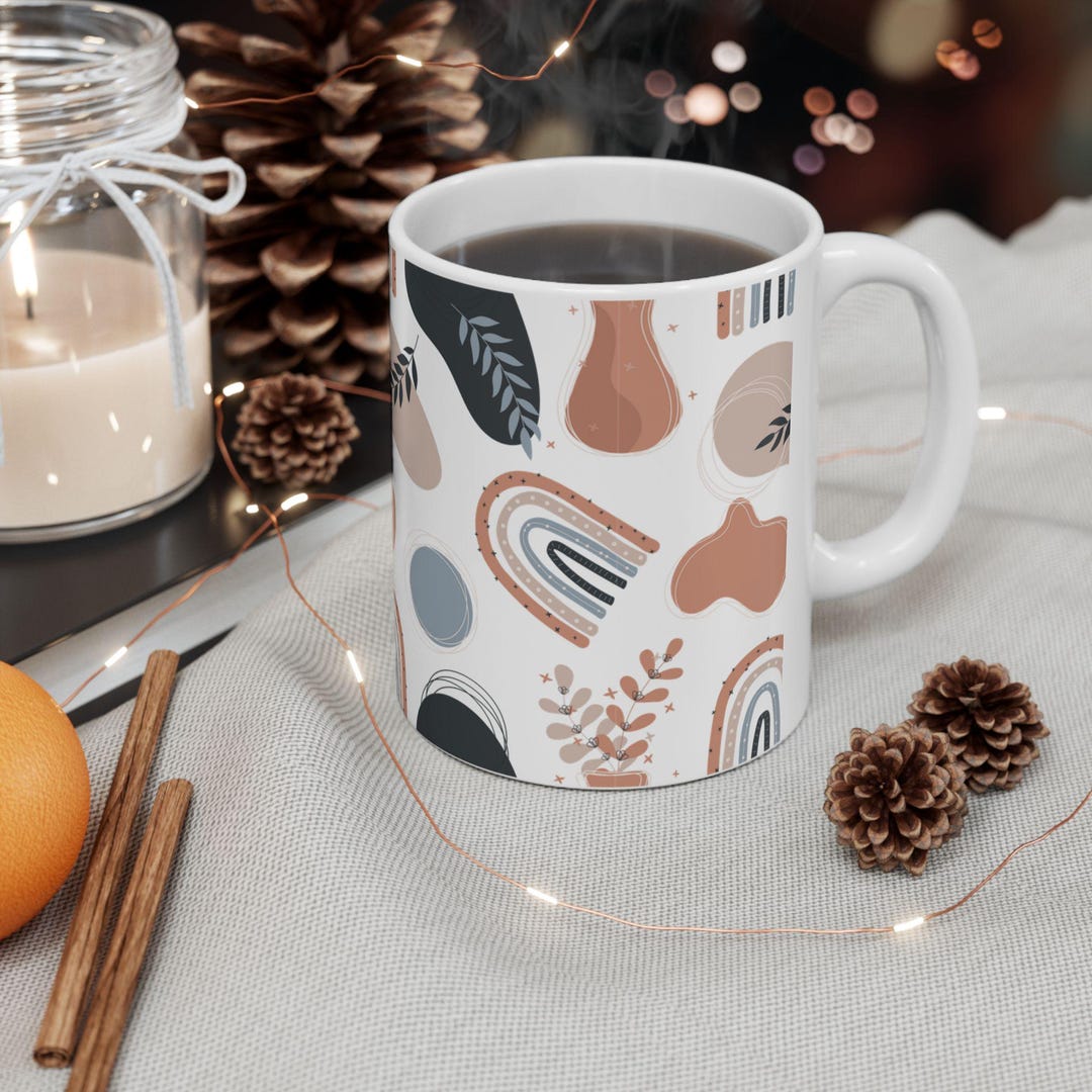 Ceramic Mug Boho, Assorted Sizes, Coffee Mug, Bohemian Theme, Gifts for ...