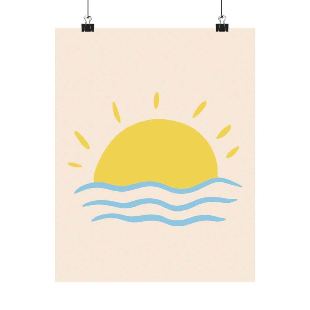 Matte Beach Poster Ocean Themed Poster - Etsy