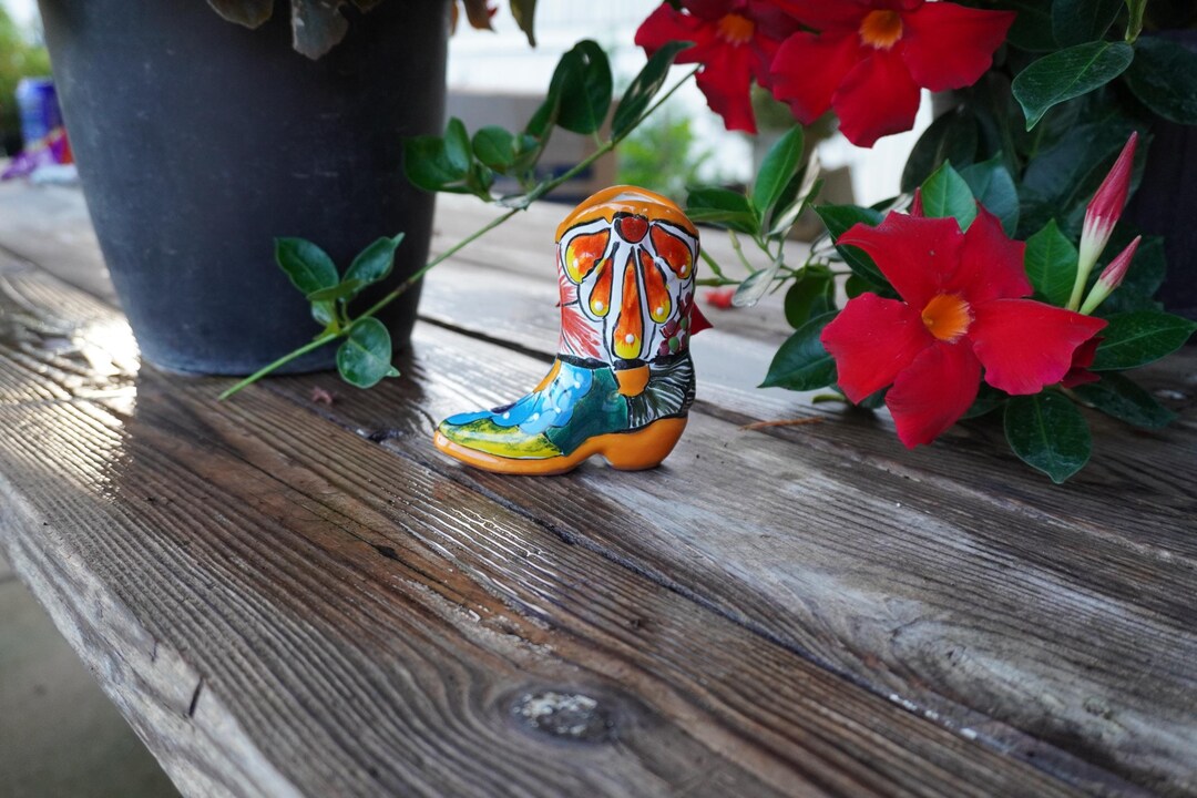 4 Talavera Cowboy Boot Mexican Handcrafted Talavera - Etsy