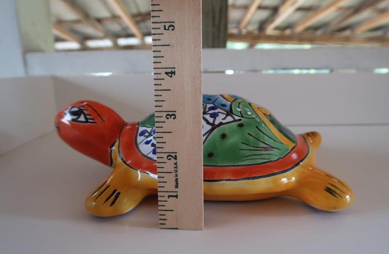 10" Turtle Mexican Talavera Pottery Garden Handcrafted Home Decor - Etsy