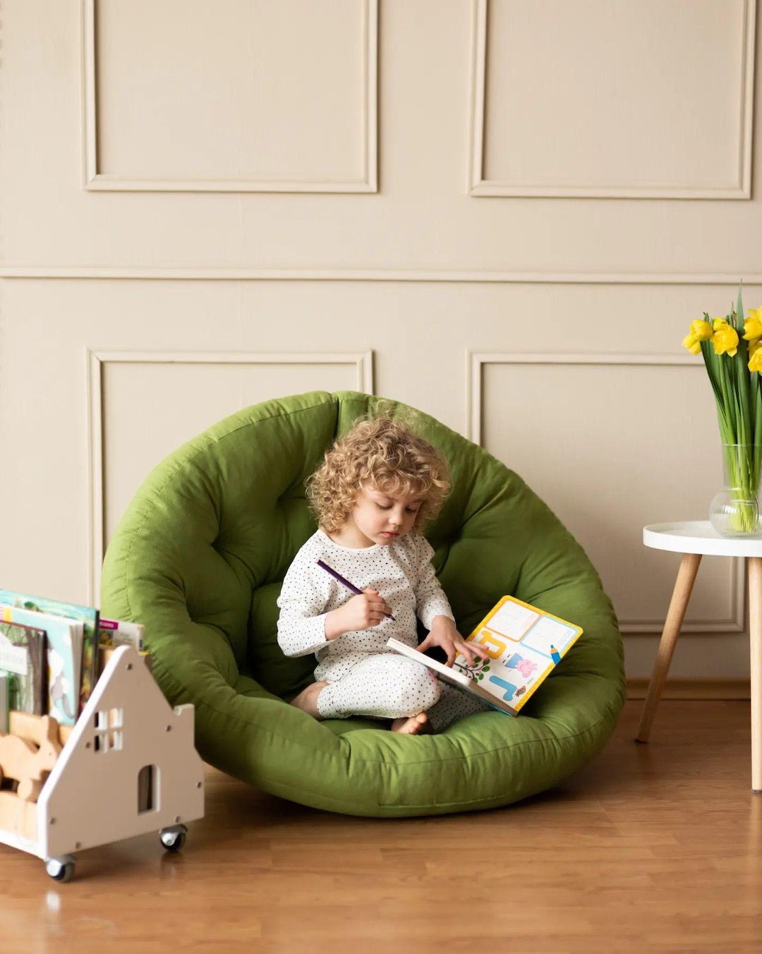Cozy Baby Nest Chair/futon. Kids Pouf. Best Baby Gift - Etsy