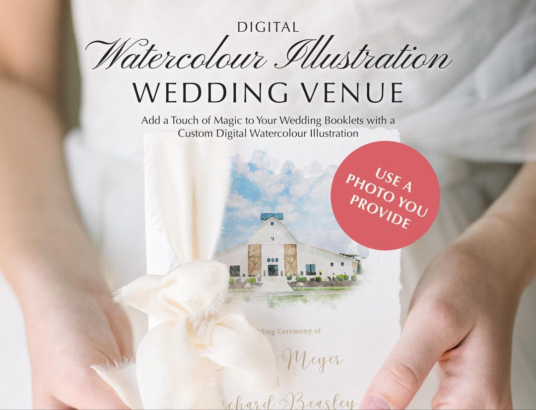 Custom Watercolor Illustration Wedding Booklet Template,editable ...
