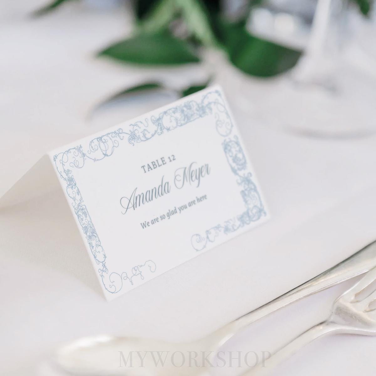 Vintage Frame Place Cards Template, Printable Name Cards, Editable ...