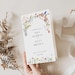 Wild Flower Wedding Booklet Template, Editable Floral Booklet Template ...
