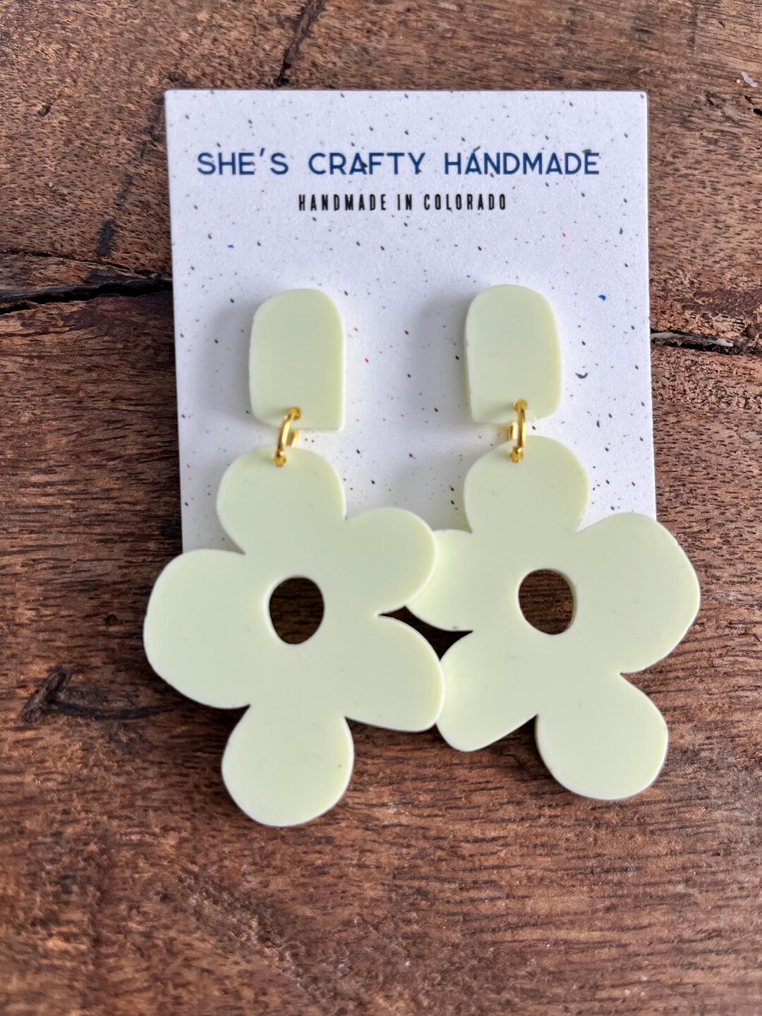 Daisy Mae Flower Earrings: Lemon Sorbet - Etsy