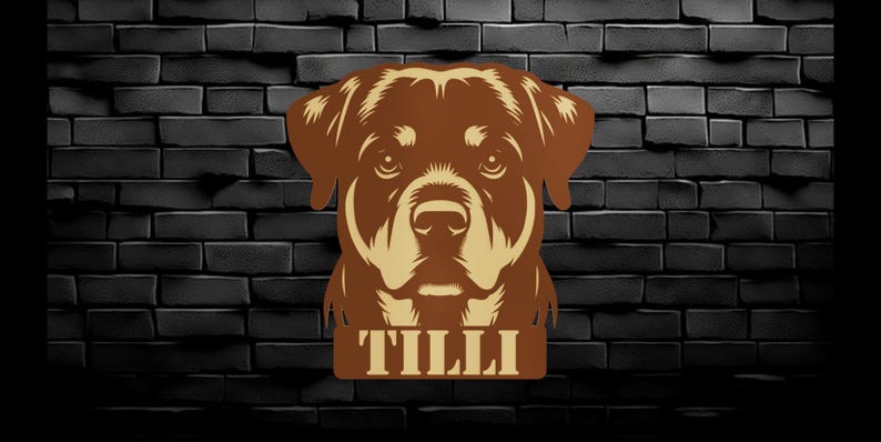 Personalized Dog Metal Sign | Rottweiler | Metal Wall Art | Outdoor ...