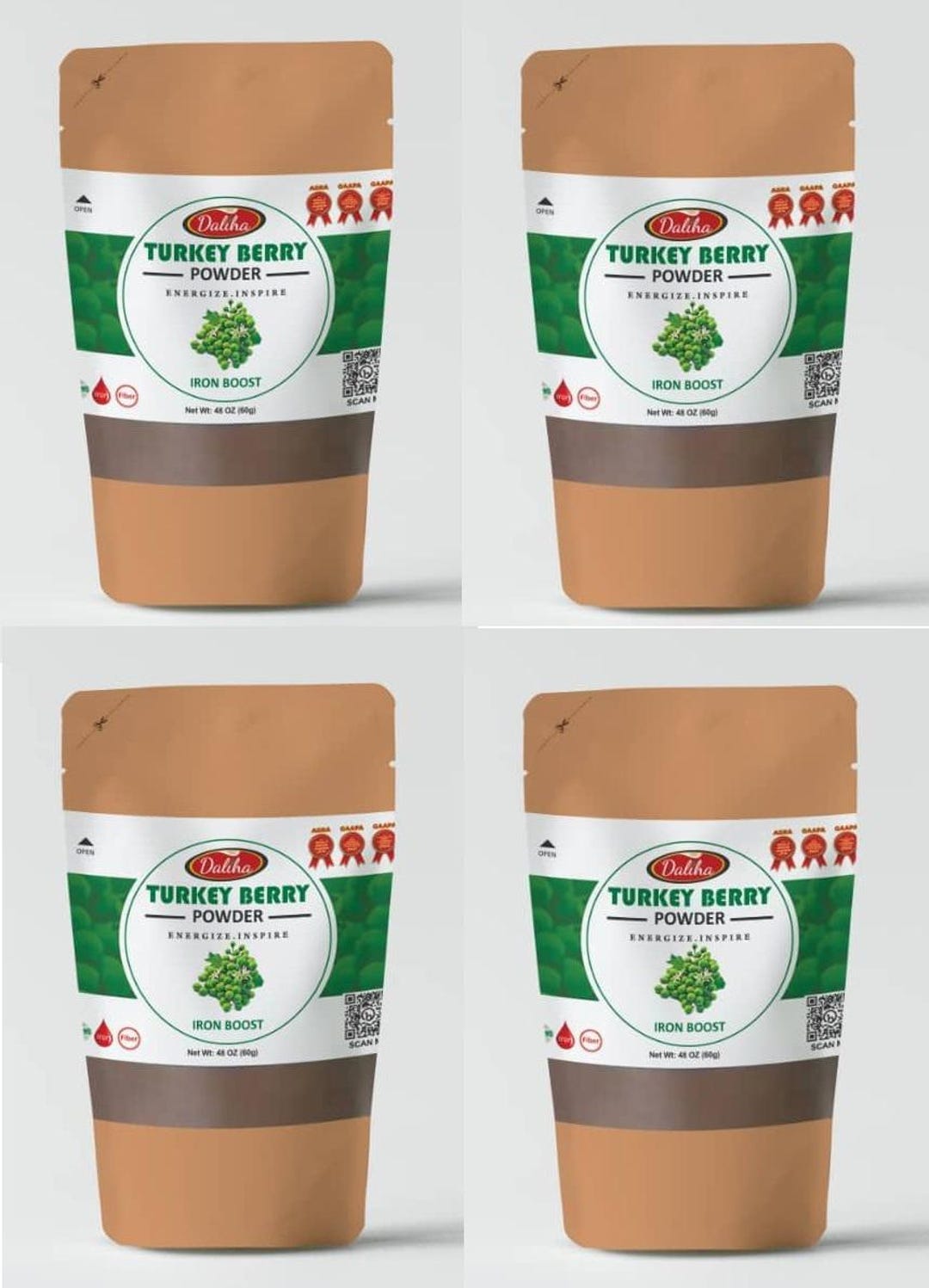 4 X Daliha Turkey Berry Powder ('abeduru' From Ghana) - Etsy