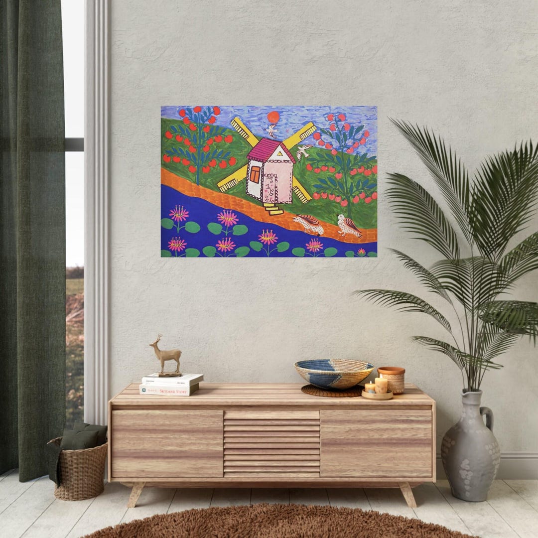 Maria Prymachenko, Two Pigeons, Art Print, Famous Ukrainian Artist ...