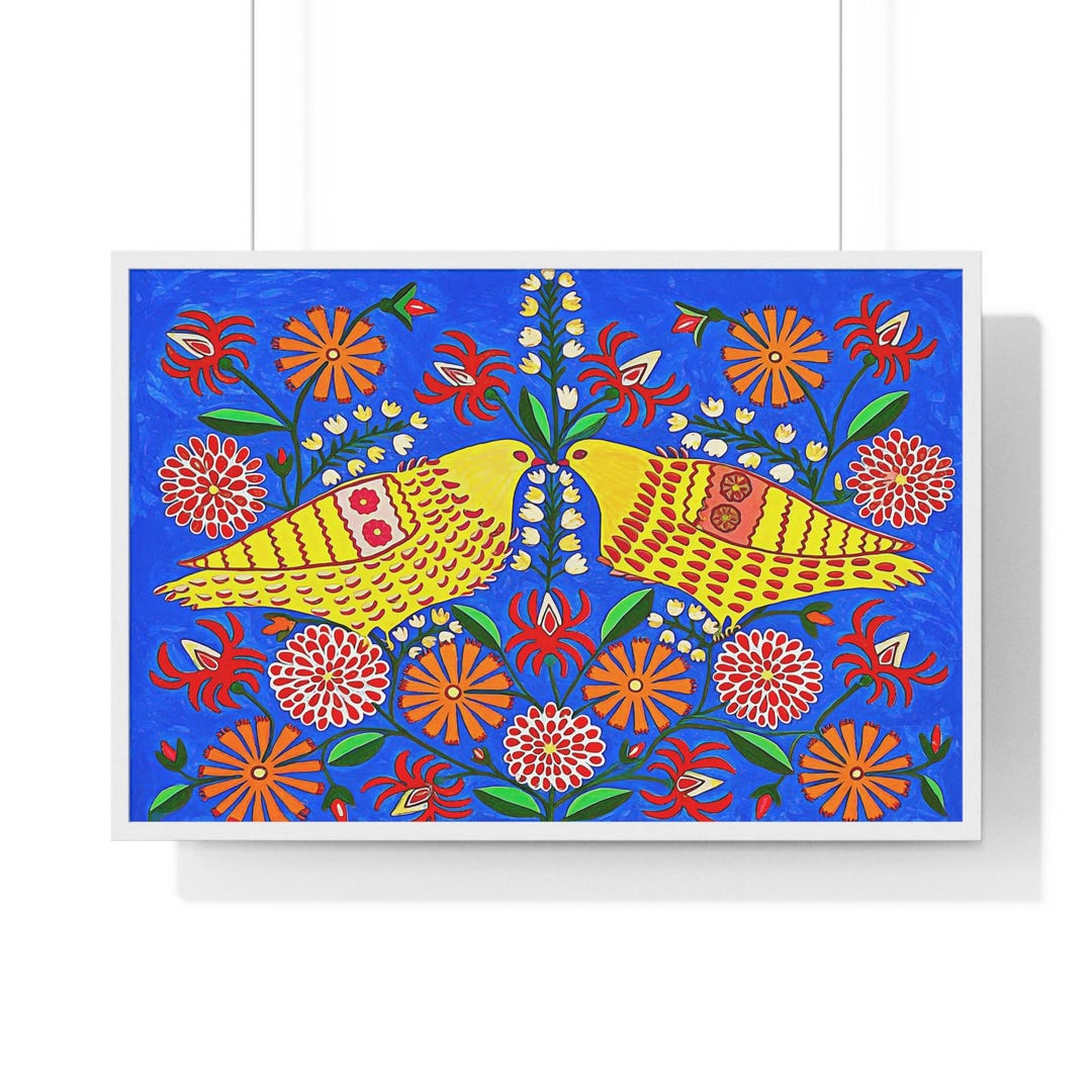 Pigeons of Peace: Maria Prymachenko Art Print Ukrainian Folk Art Matte ...