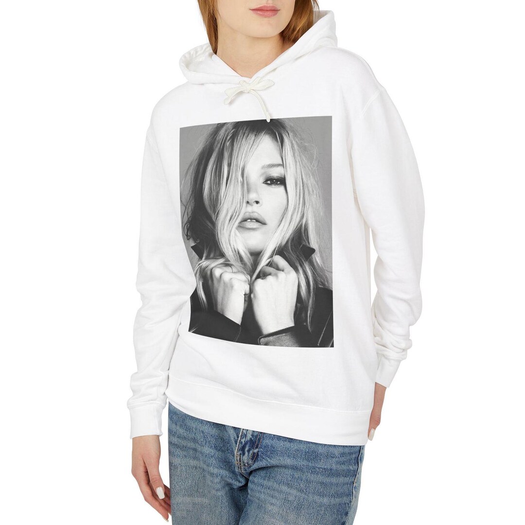 Kate Moss Hoodie, Supermodel Hooded Sweatshirt, Model Fashion ...