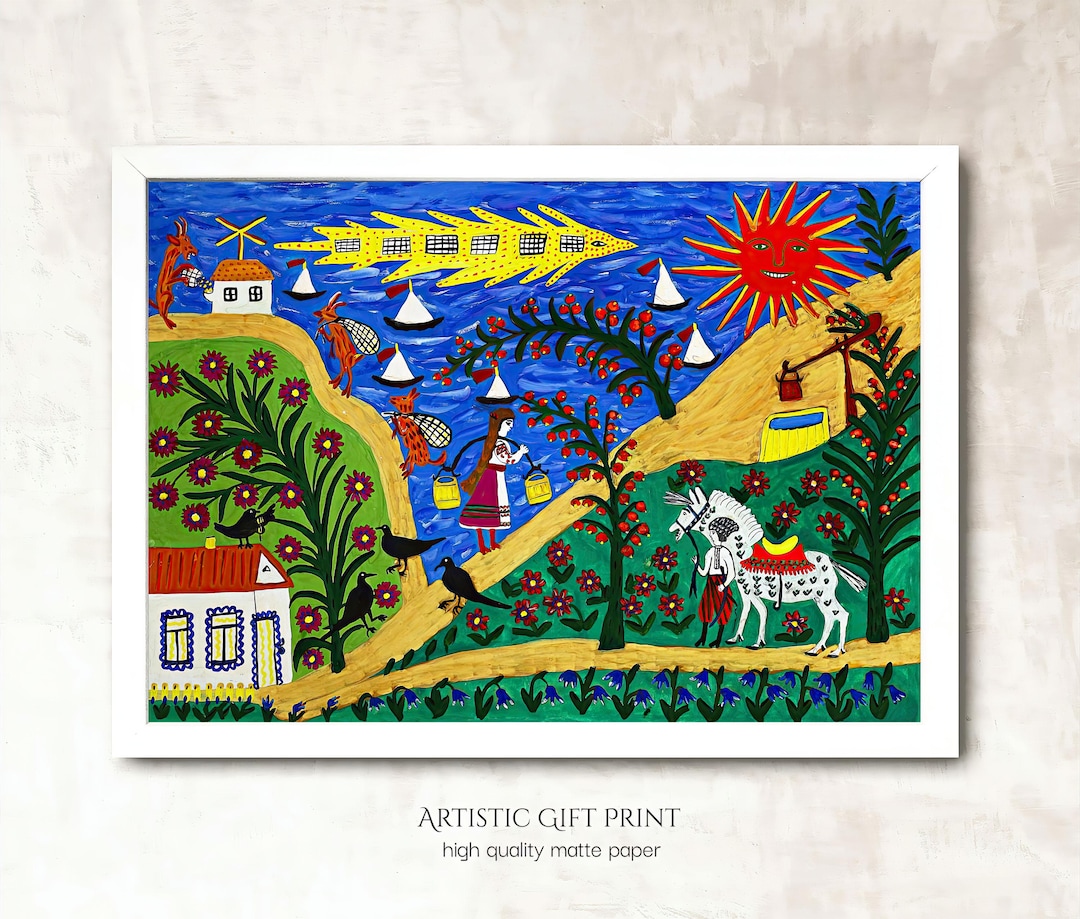 Maria Prymachenko Folk Art Print, Museum-grade Fine Art Print With ...