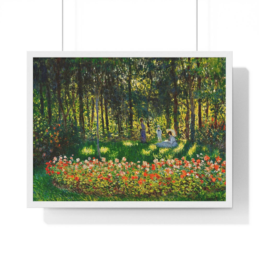 Claude Monet, the Artist's Family in the Garden, 1875, Art Print - Etsy