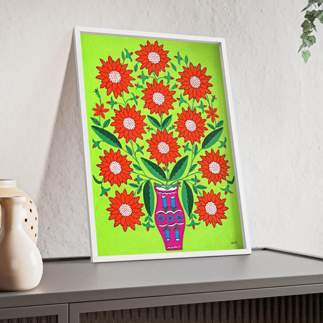 Premium Museum-grade Print of Maria Prymachenko's 'bouquet of Stars ...