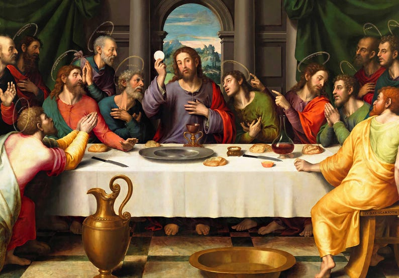 Juan De Juanes, Last Supper, the First Eucharist, 1562, Art Print ...
