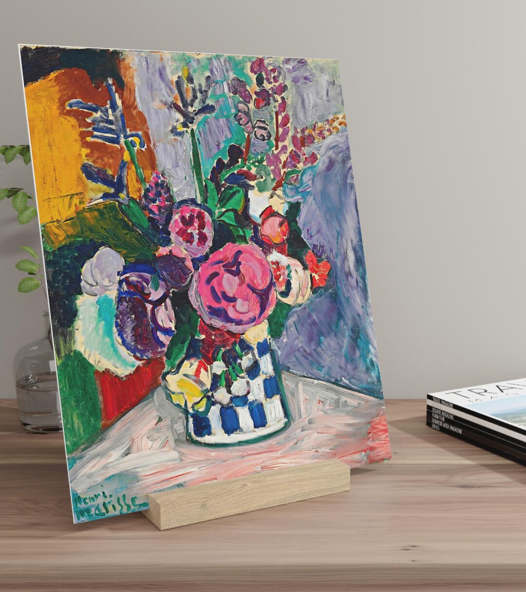 Henri Matisse Les Pivoines, Gallery Board With Oak Stand, Flower Still ...