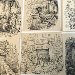 Dressed Animals - Vintage Book Clippings Vignettes of Animals in Black ...
