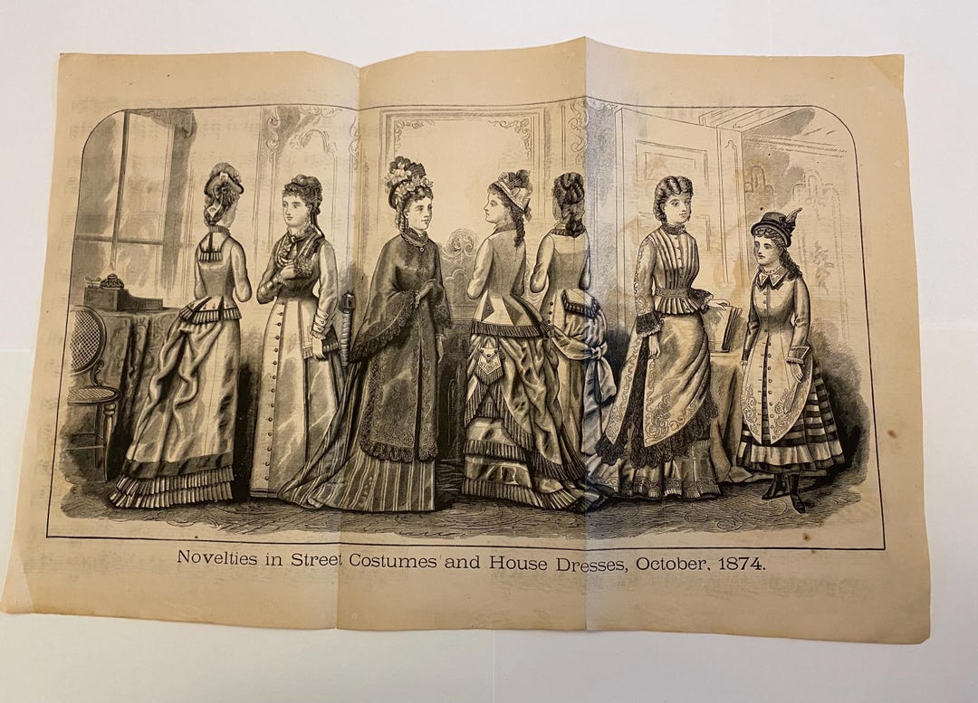 1870s Street Costumes and House Dresses Fashion Magazine Plate ...