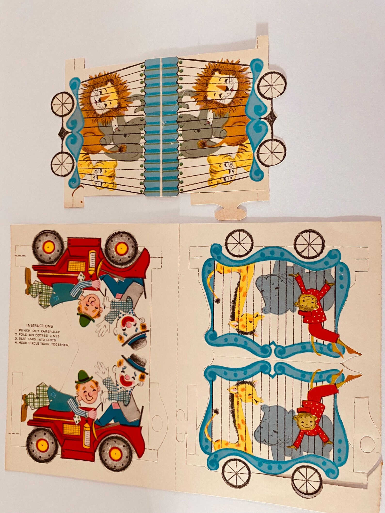 Vintage CIRCUS Train Cut Outs Decorating Circus Party Decorations ...