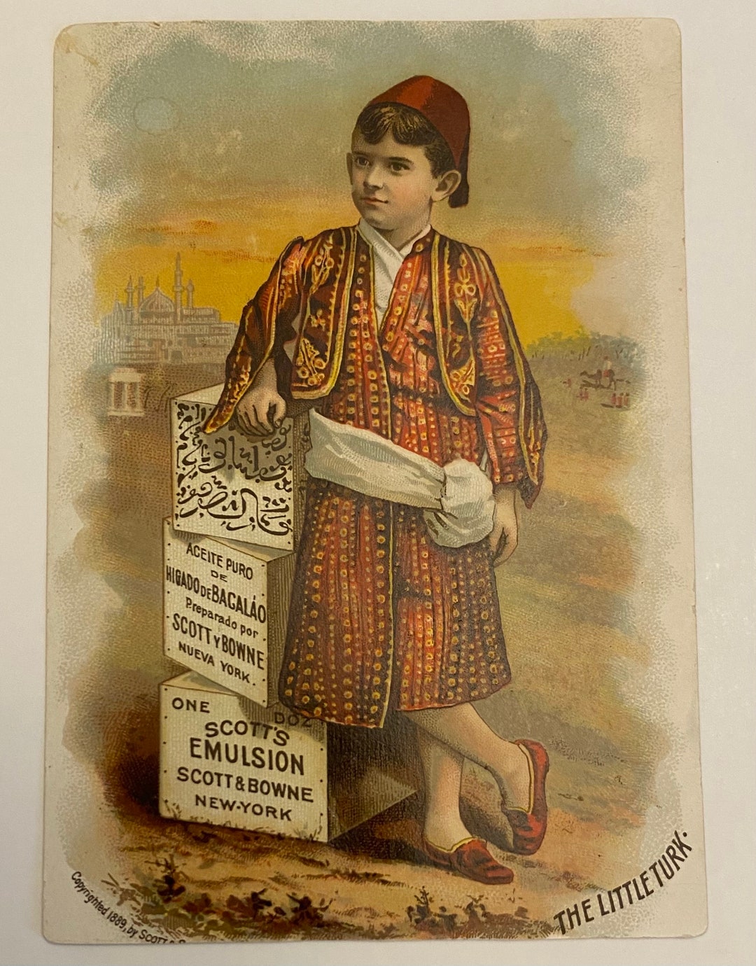 The Little Turk Antique Trade Card 3-3/8 X 5 Scott’s Emulsions - Etsy