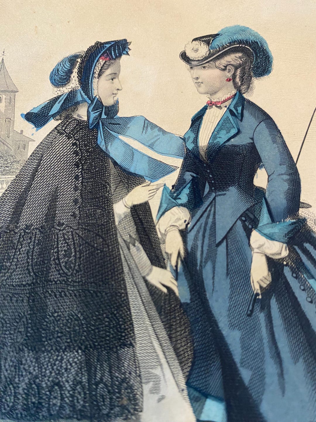 1863 Fashion Print: Victorian Women, Les Modes Parisiennes - Etsy