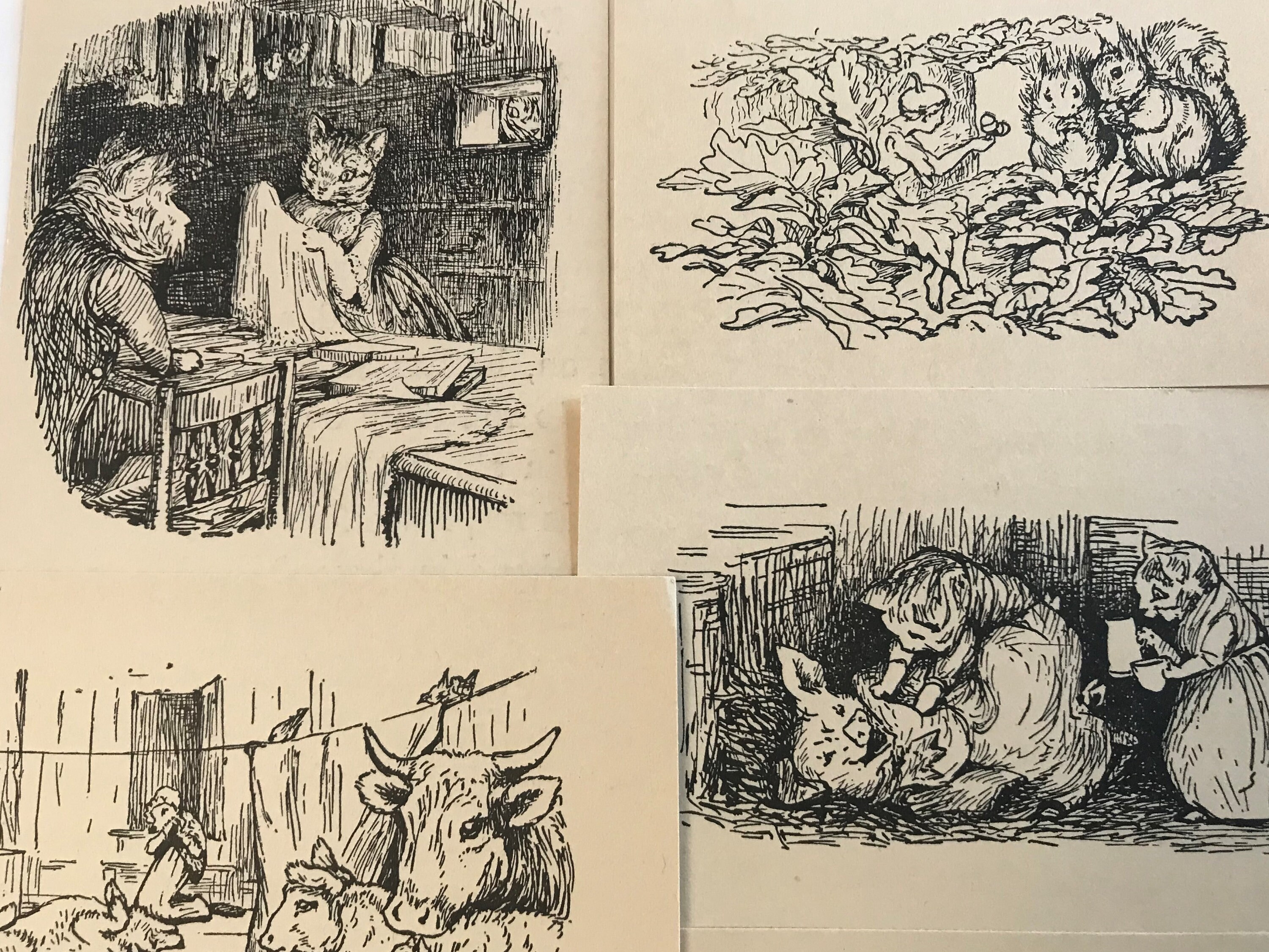 Dressed Animals - Vintage Book Clippings Vignettes of Animals in Black ...