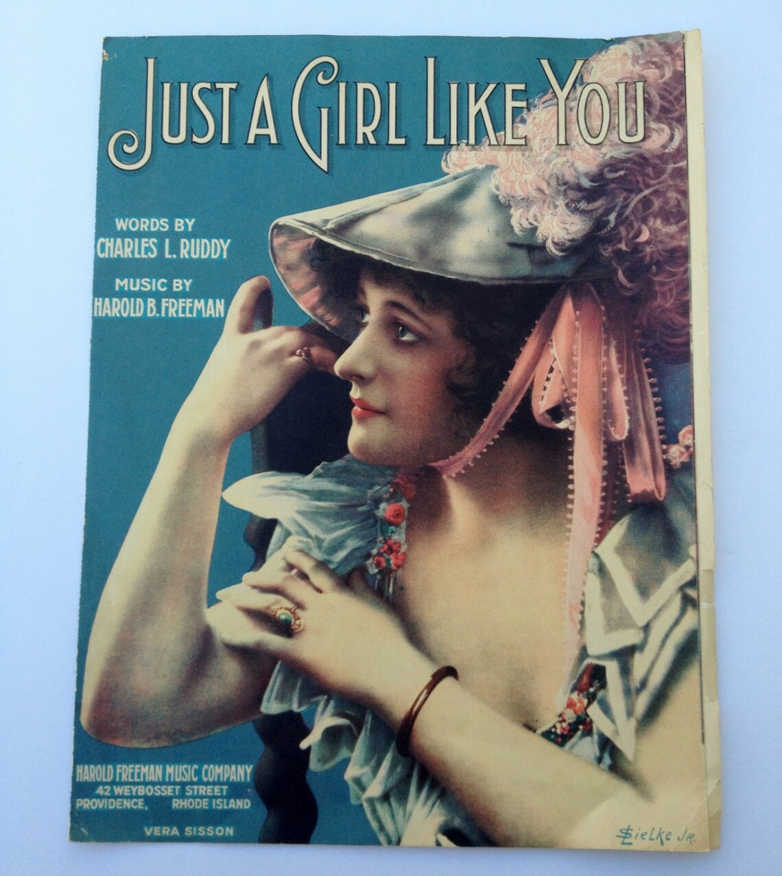 1919 Vintage Sheet Music Just A Girl Like You Coversilent Film Actress ...