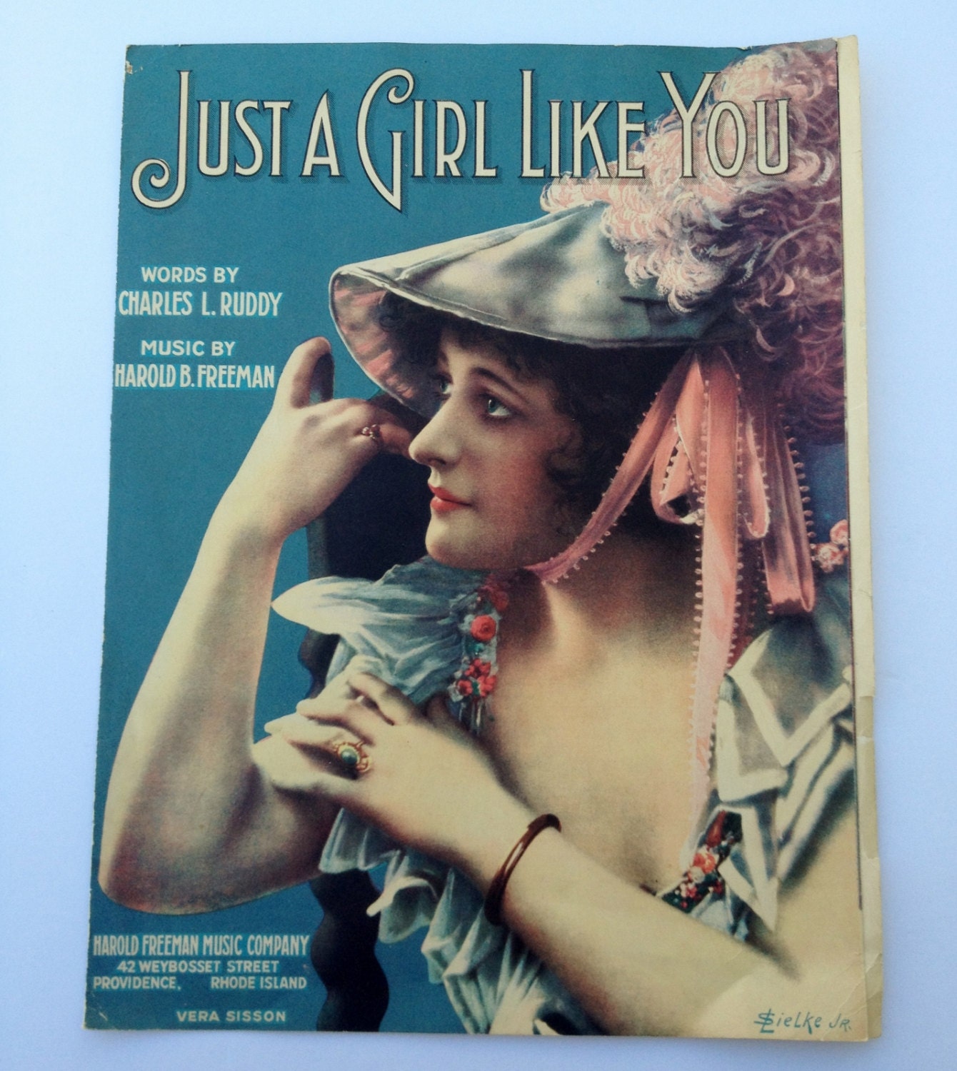 1919 Vintage Sheet Music Just A Girl Like You Coversilent Film Actress ...
