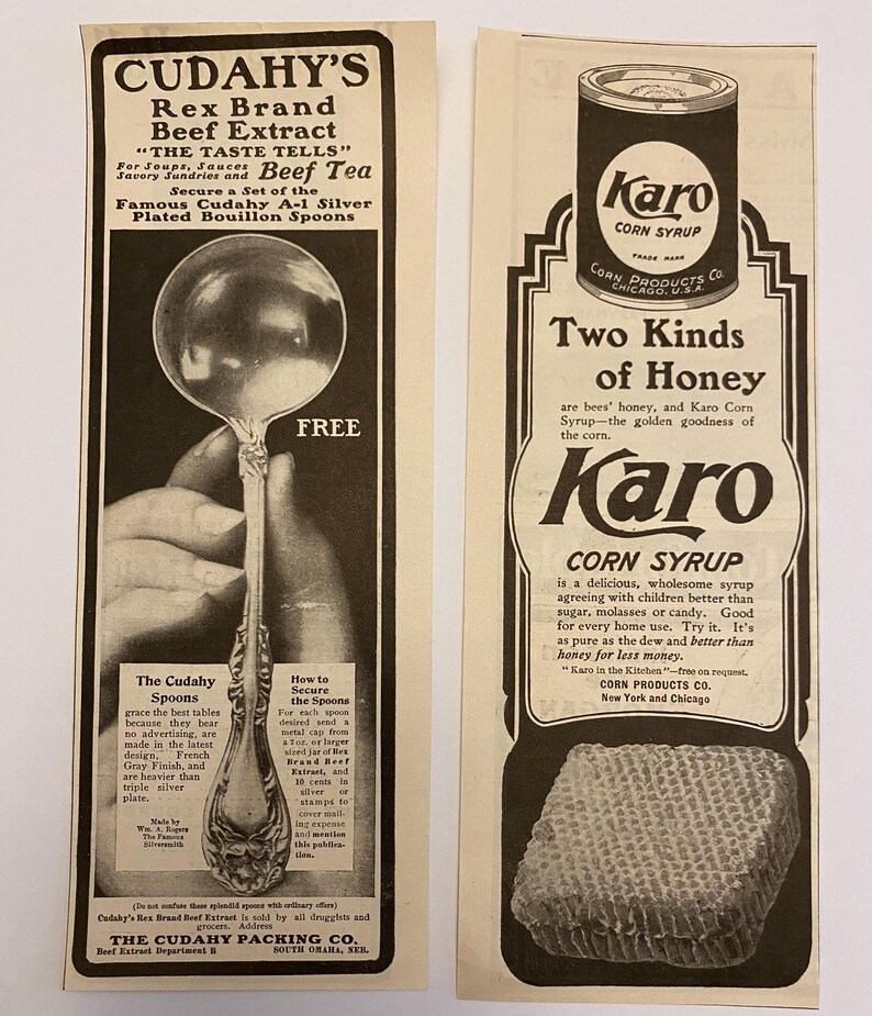 Early 1900's Magazine Ads -10 Small Cuts Advertisements Black and White ...