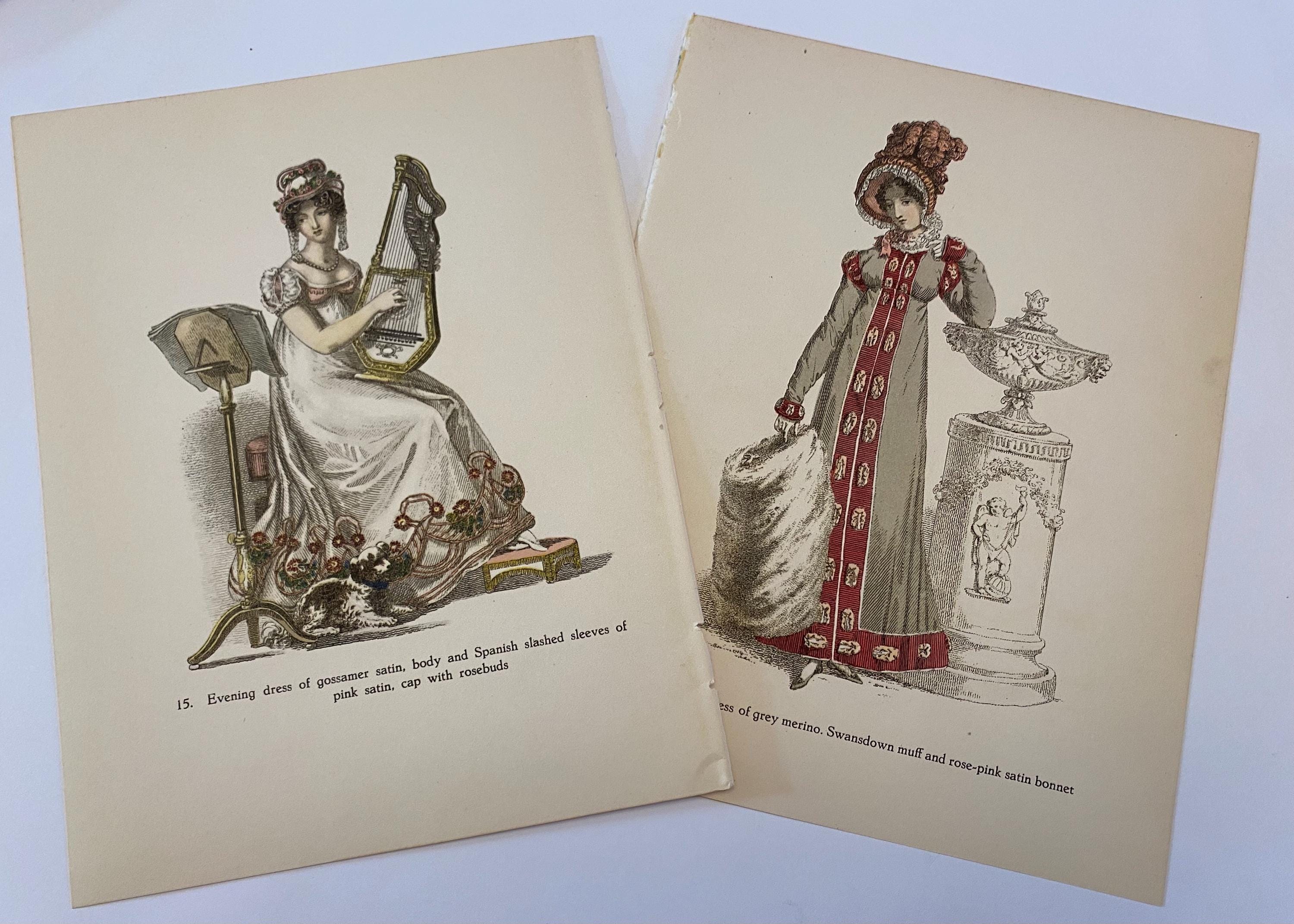 Jane Austen Era Fashion Prints 1790-1822 Costumes Vintage 1940s Book Color Plates - Etsy