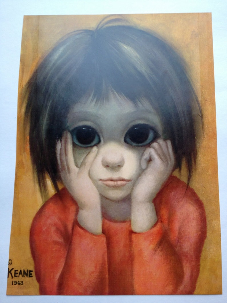 The Little Thinker Big Eye Child Margaret Keane 1960s Reproduction ...