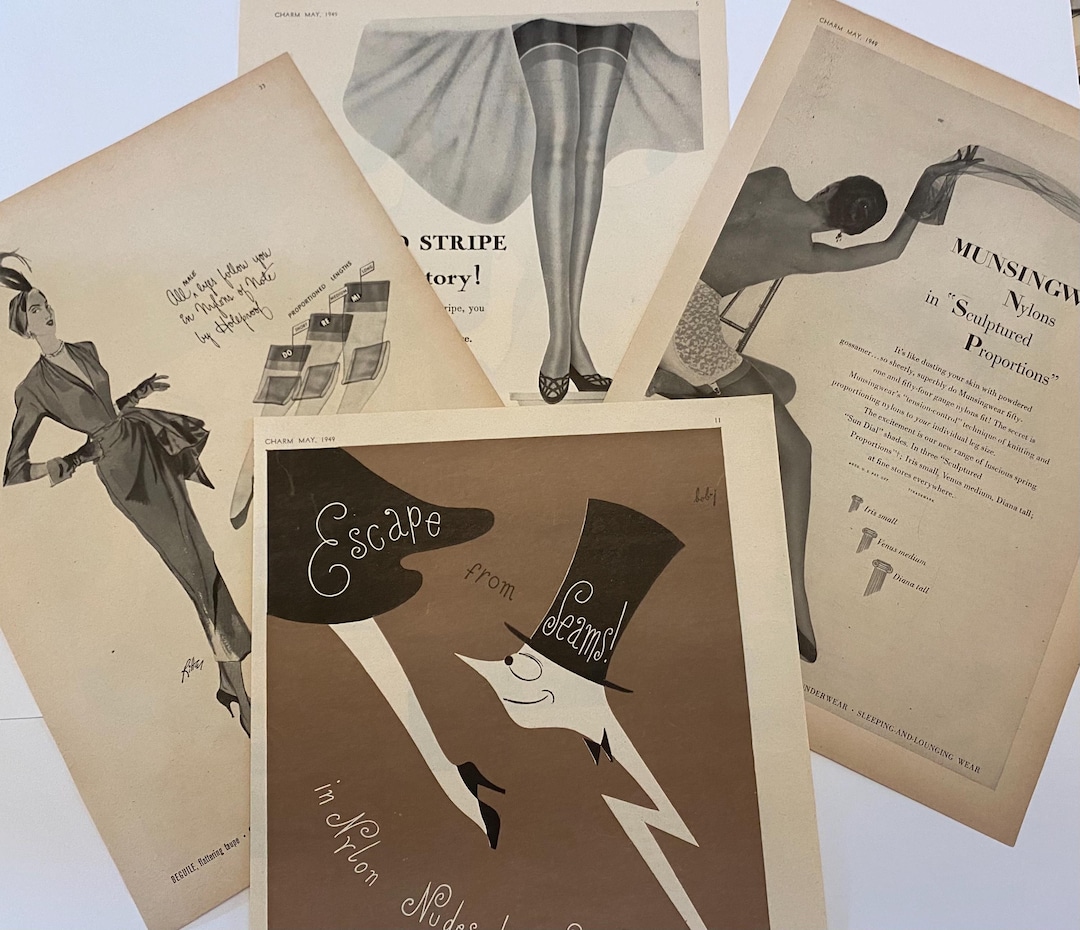 1940's Hosiery Advertisements Women's Nylon Stockings Full-page ...