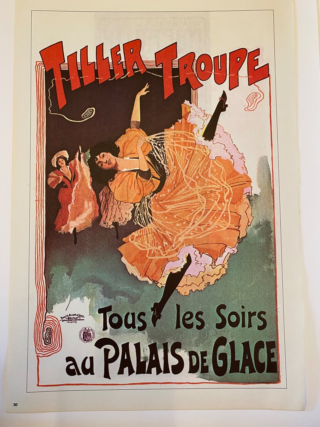 Vintage Dance Poster Print From 1970s Tiller Troupe Paris Dance Group ...