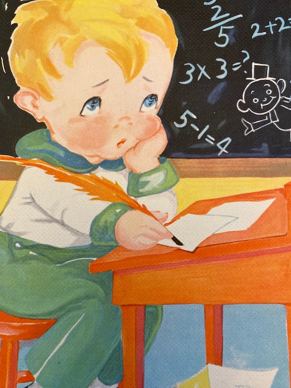 Math Ruth E Newton Vintage Print 1930s Childrens Book Print - Etsy