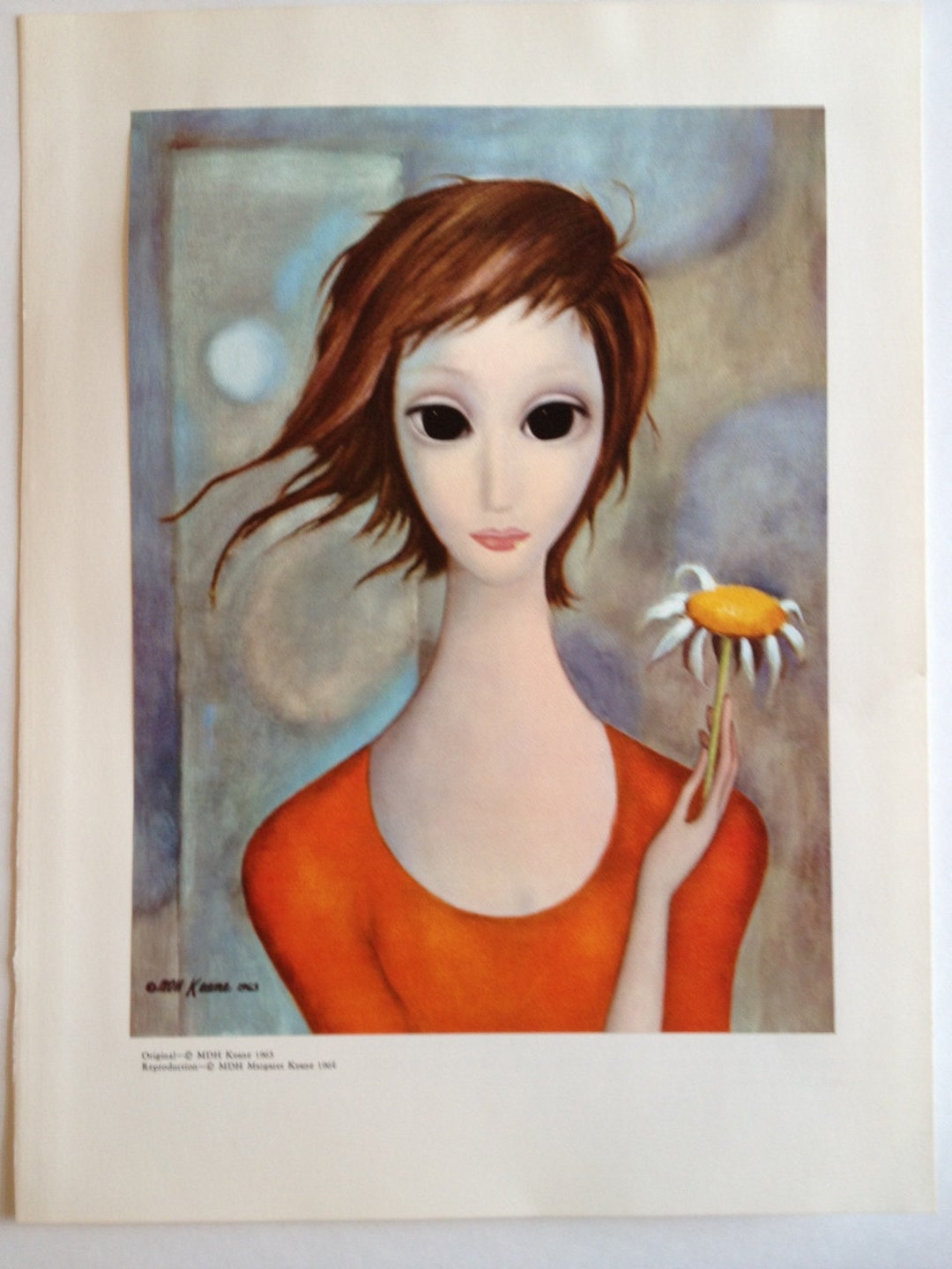 Daisy Margaret Keane Big Eye Girl Lithograph Book Print 1963 - Etsy