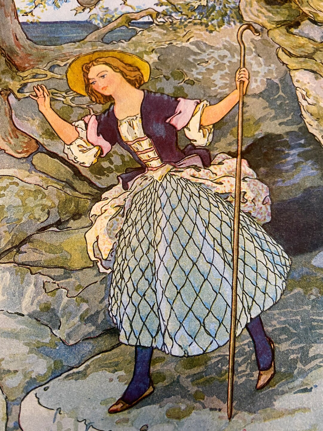 Little BO PEEP A Mother Goose Rhyme 1915 Illustration by Frederick ...