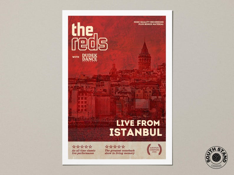 Liverpool FC Istanbul Champions League Themed Album Cover Print (A4, A3 ...