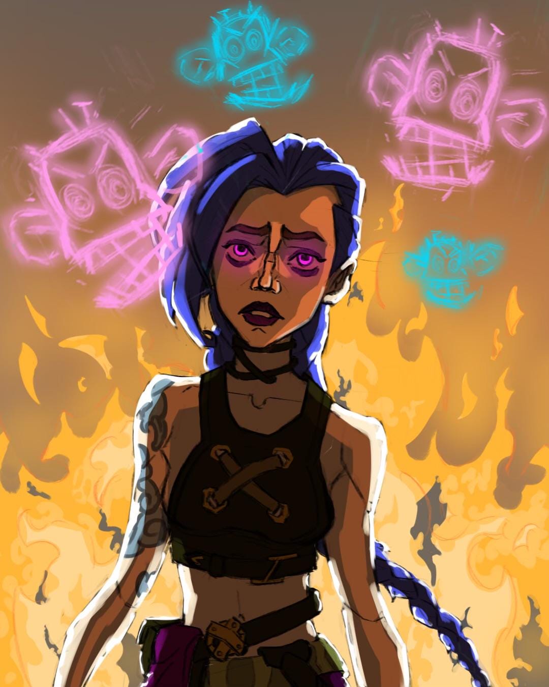 Jinx arcane Digital Art Printin Physical Form - Etsy