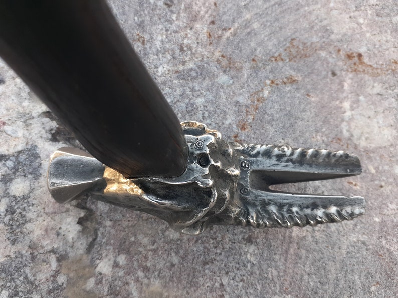 Nanny Skull Hammer, 1 Lb 6oz Claw Hammer, Stainless Steel, Goat Skull ...