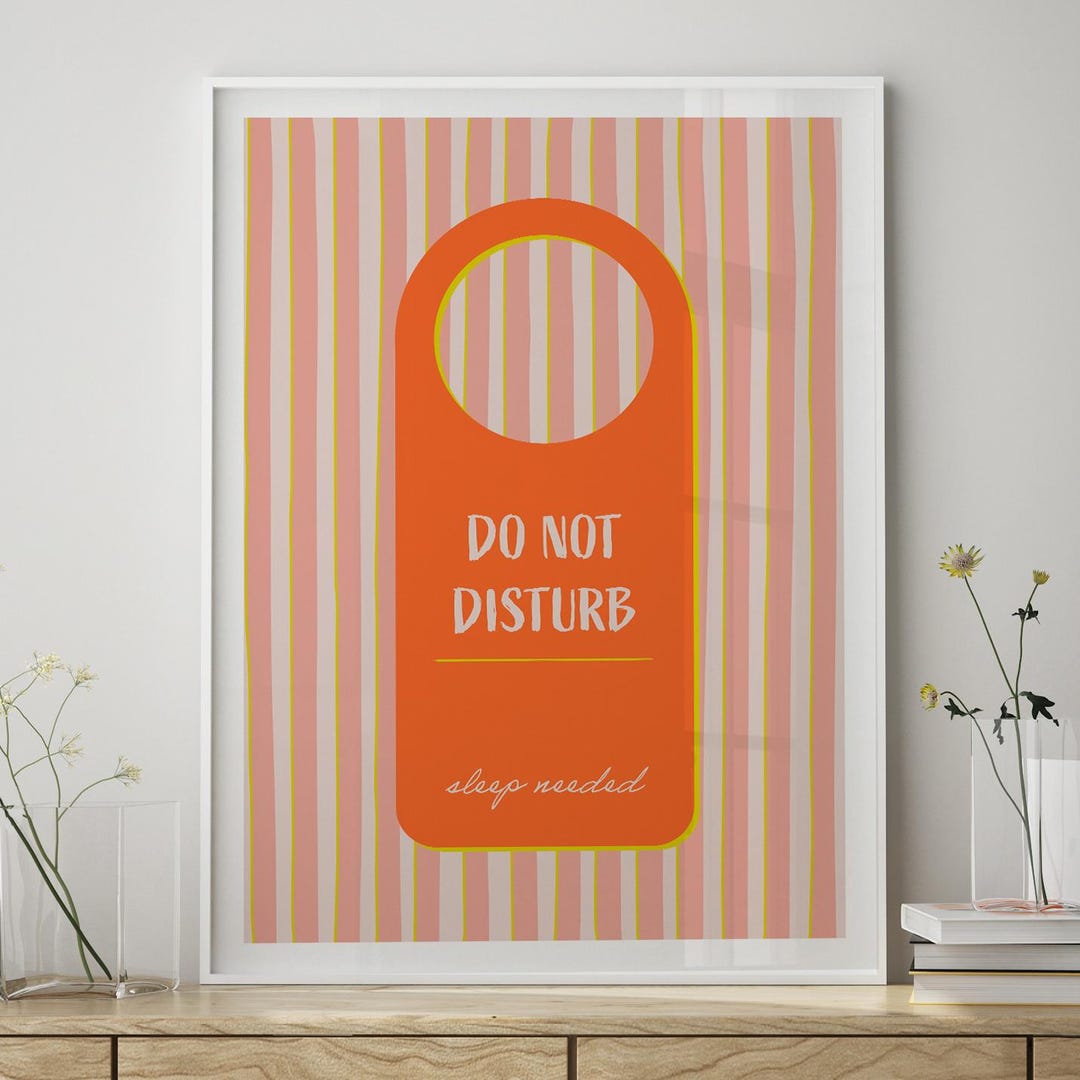 Poster Do Not Disturb. Sleep Needed. Print Typography Aestethic Wall ...
