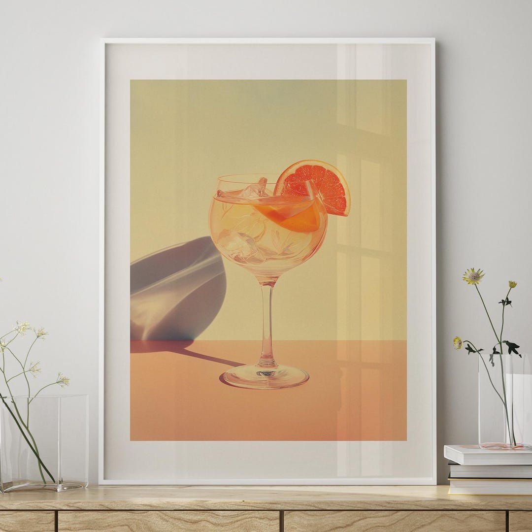 Poster Cocktail Lillet Wildberry Aperol Spritz Campari Print Typography ...