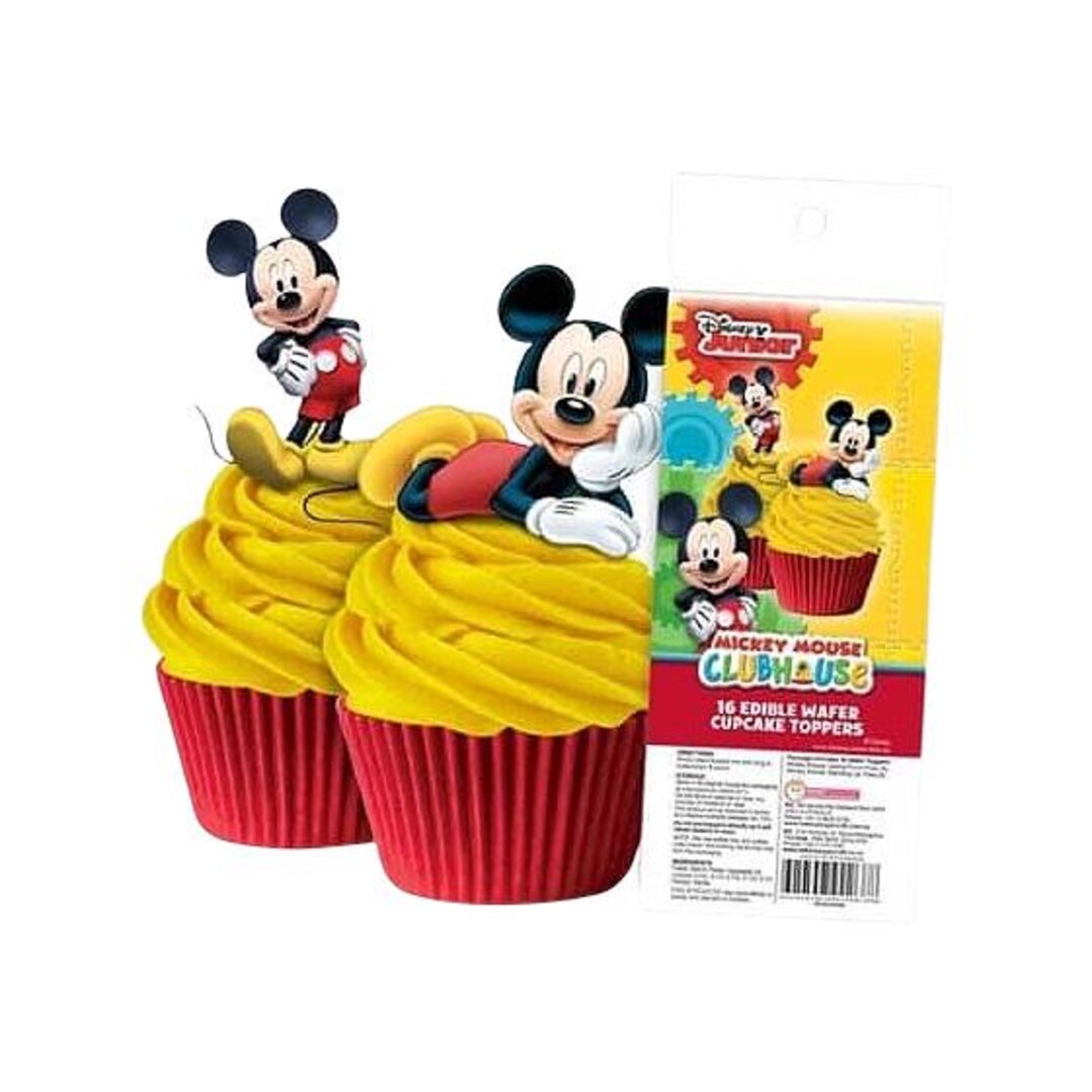 Mickey Mouse Wafer Cupcake Toppers X 16 - Etsy