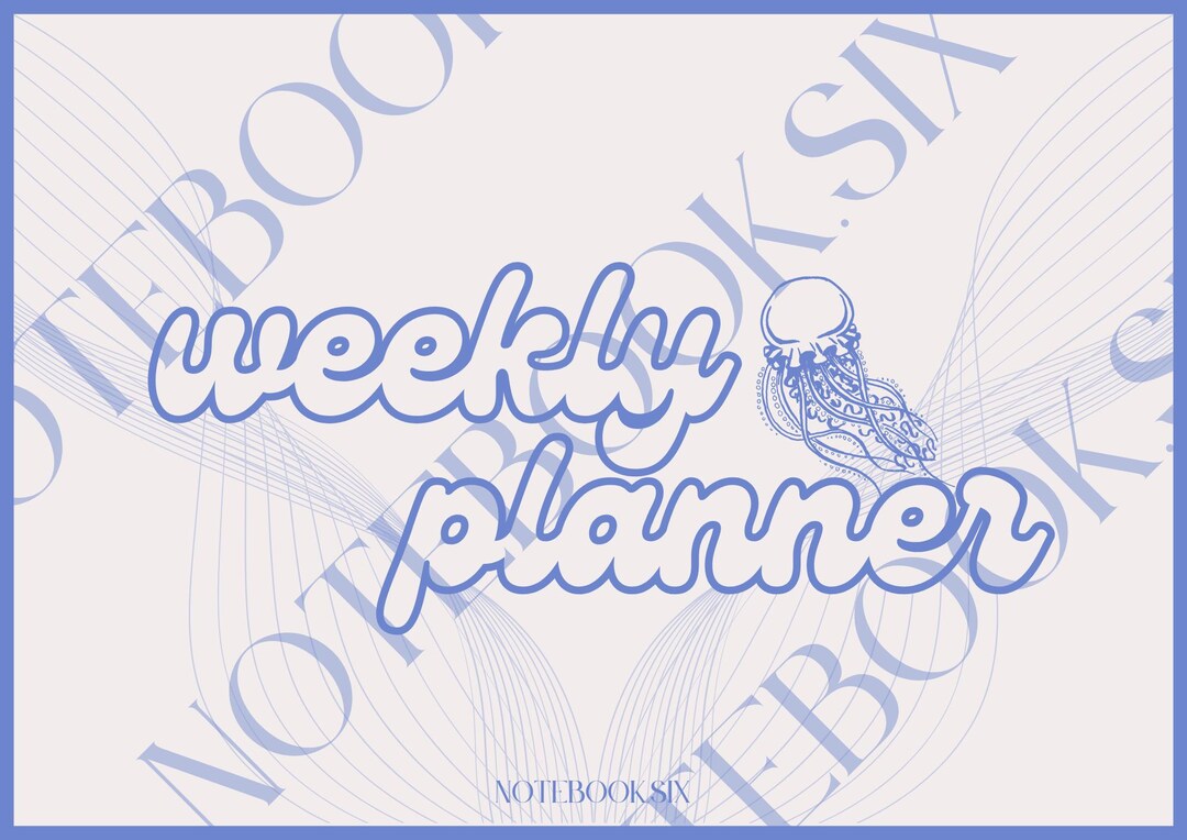 Weekly Planner With Different Planner Styles Ocean Style, Blue Colour ...