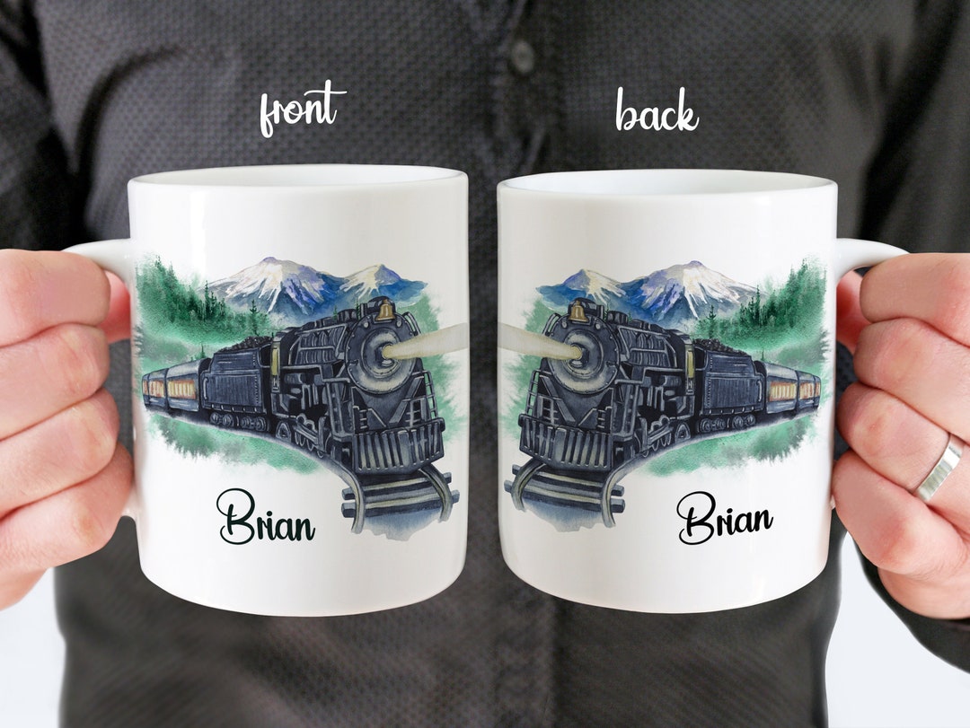 Train Mug, Custom Gift for Train Lover, Personalized Engineer or ...