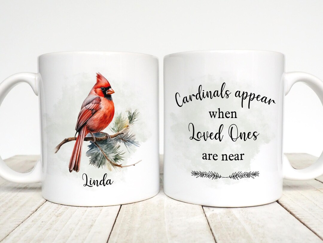 Personalized Red Cardinal Coffee Mug: Memorial Gift for Bird Lover - Etsy