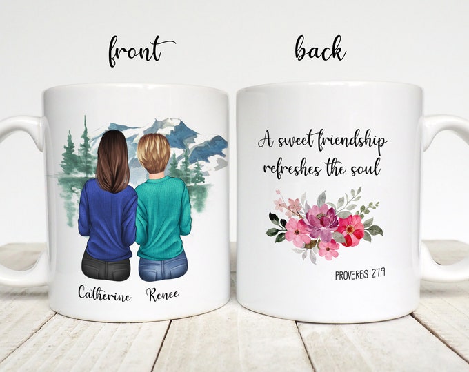 Long Distance Best Friend Coffee Mug, Wish You Lived Closer, Bestie ...