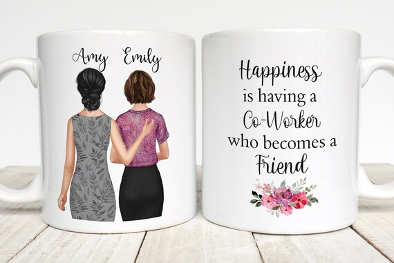 Work Bestie Gift Co-worker Personalized Mug Office Friend - Etsy