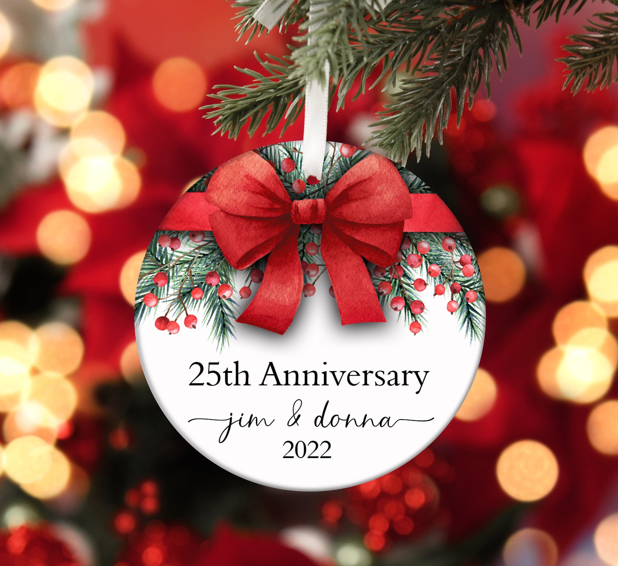 Christmas Ornament Anniversary Gift Custom Gift - Etsy