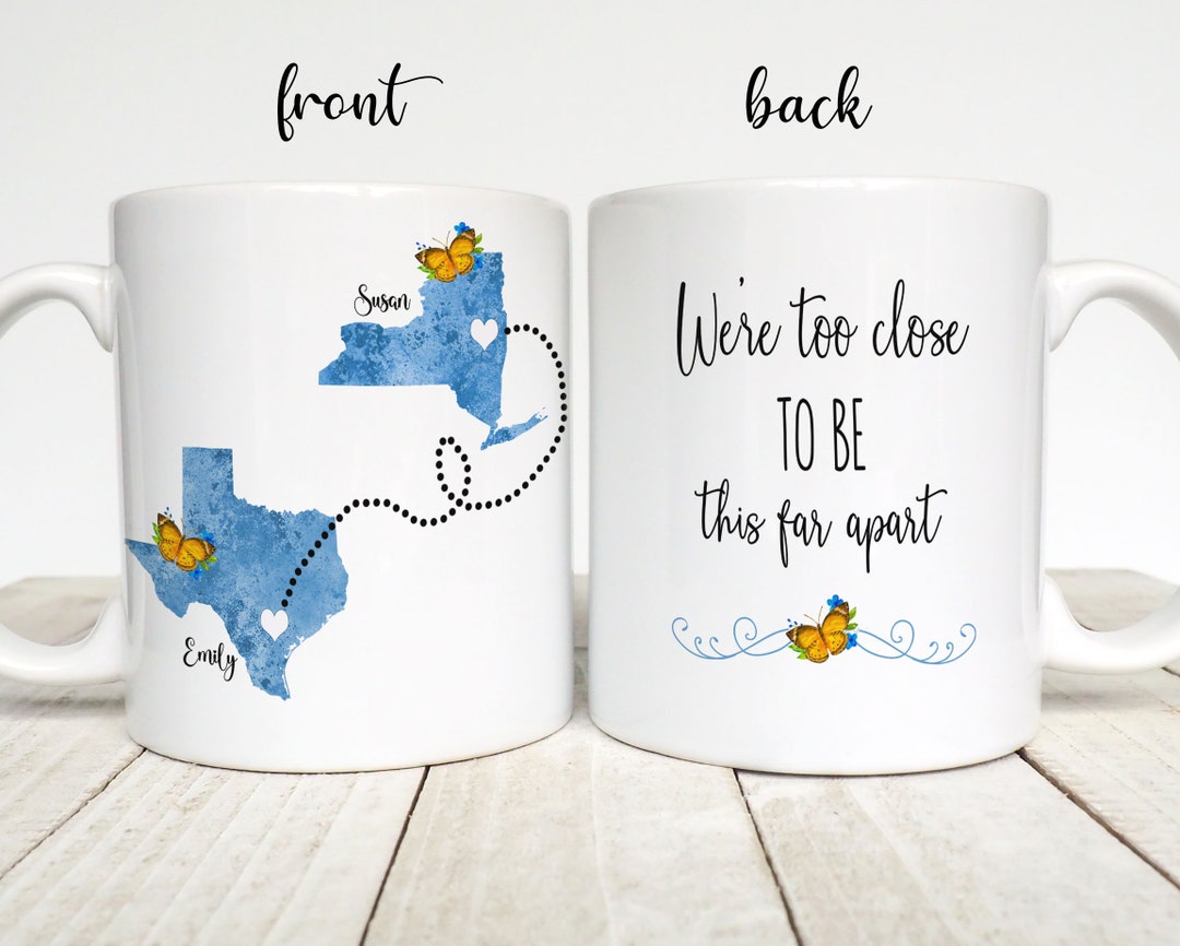 Long Distance Best Friend Coffee Mug, Wish You Lived Closer, Bestie ...