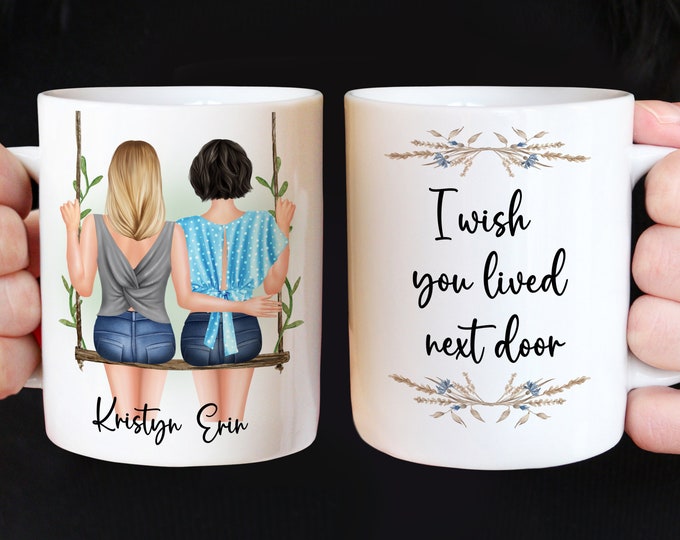 Long Distance Best Friend Coffee Mug, Wish You Lived Closer, Bestie ...